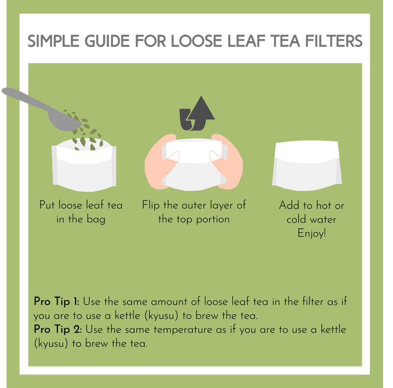 Buy Loose Leaf Tea Filters - 144 Filter Bags – Japanese Green Tea Co.